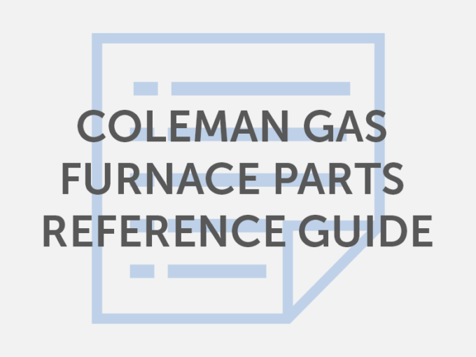 Coleman Gas Furnace Parts Quick Reference Guide - Mobile Home Repair